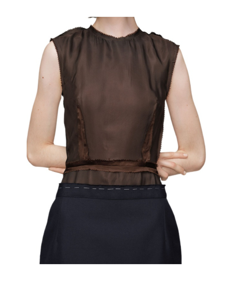 MAISON MARGIELA Maison Margiela Sleeveless Wool-Blend Twill Midi Dress